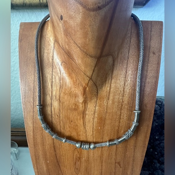 Accessories | Vintage Tribal Style Beaded Woven Silver Necklace | Poshmark